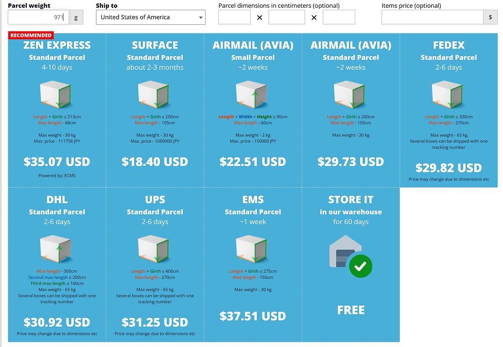 Buyee shipping advice - Proxy Help - Knockology - Mechanical Pencil Forum