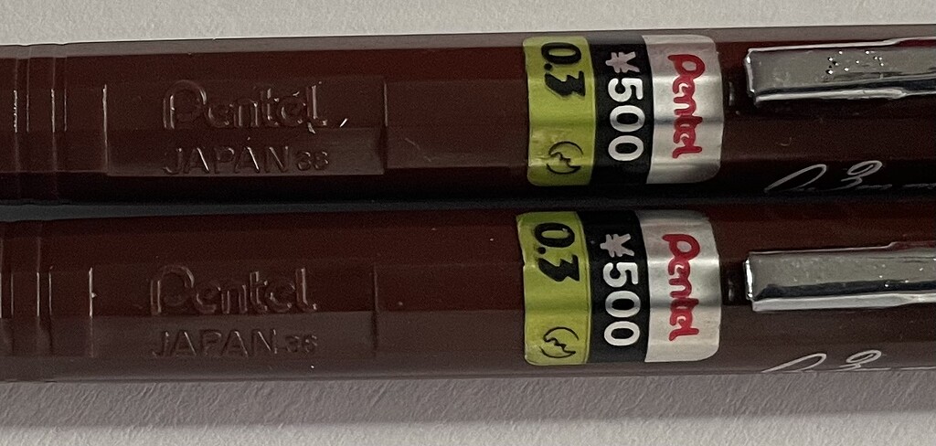 Pentel P323 mold mark - Pentel - Knockology - Mechanical Pencil Forum