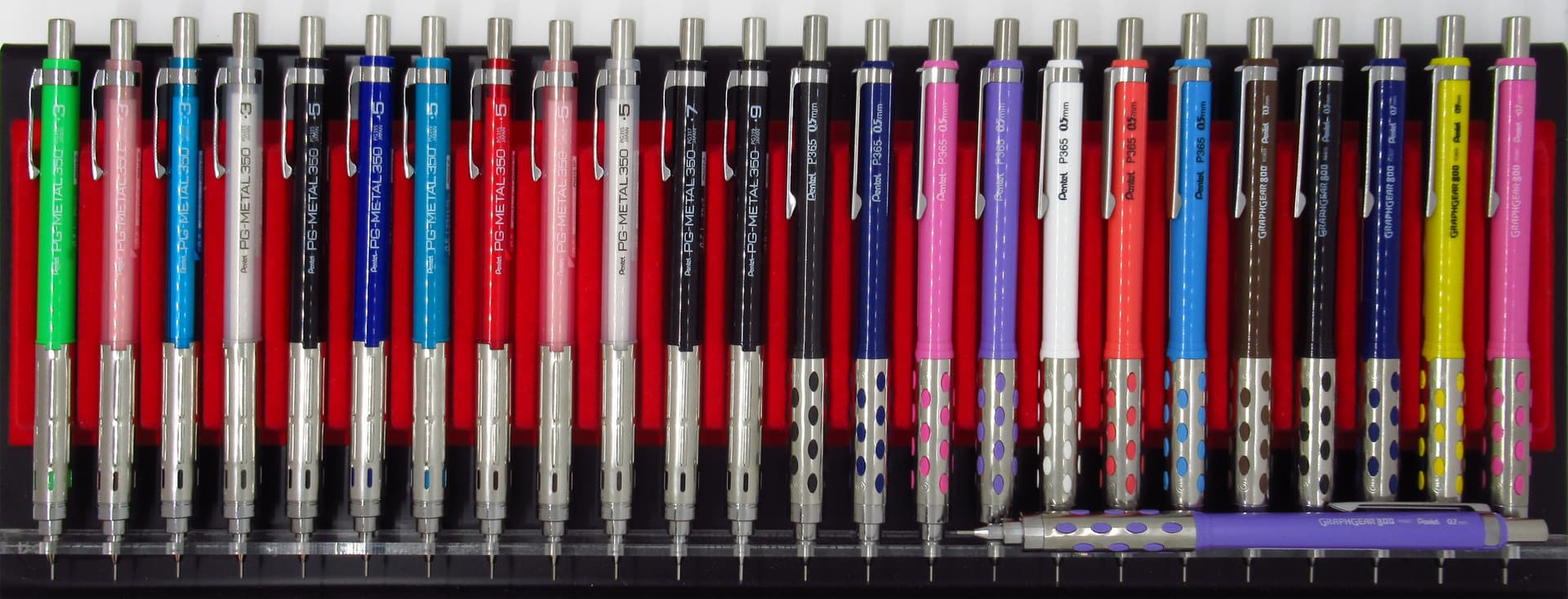 Pentel GraphGear 300 variants - Pentel - Knockology - Mechanical Pencil ...